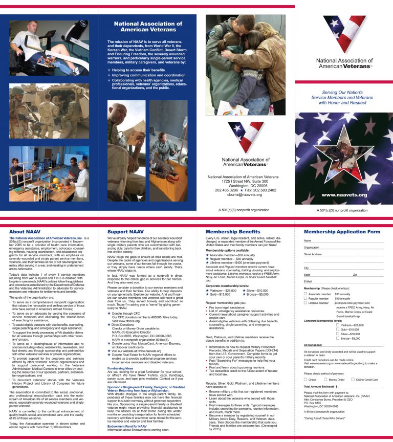 member-brochure - National Association of American Veterans